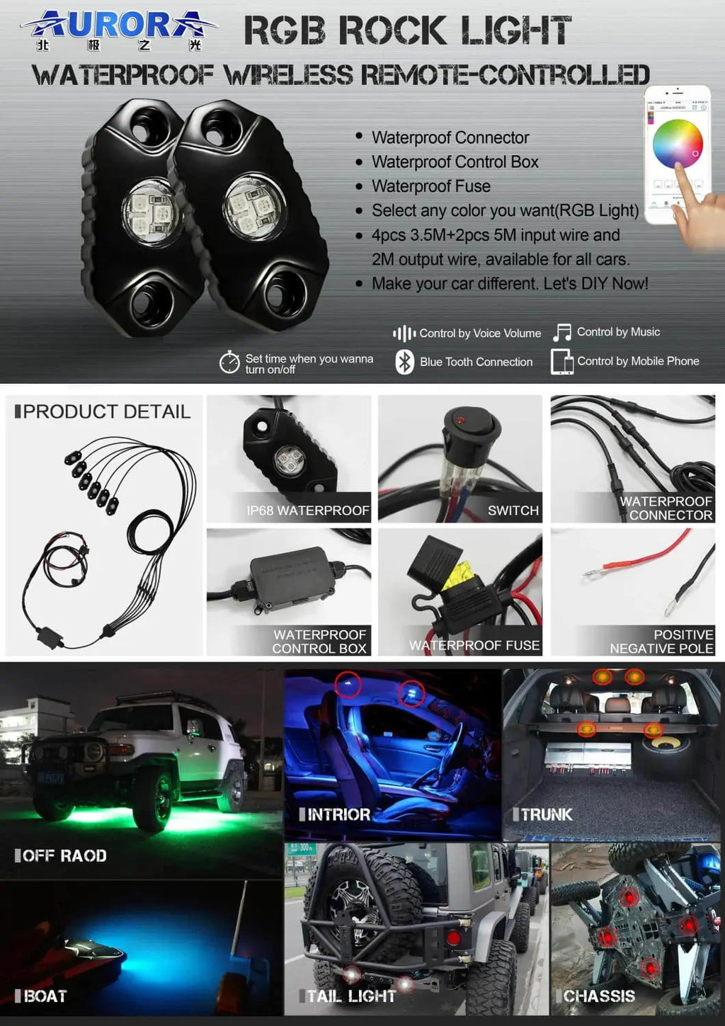 Aurora LED Rock Light Review – LEXBERN