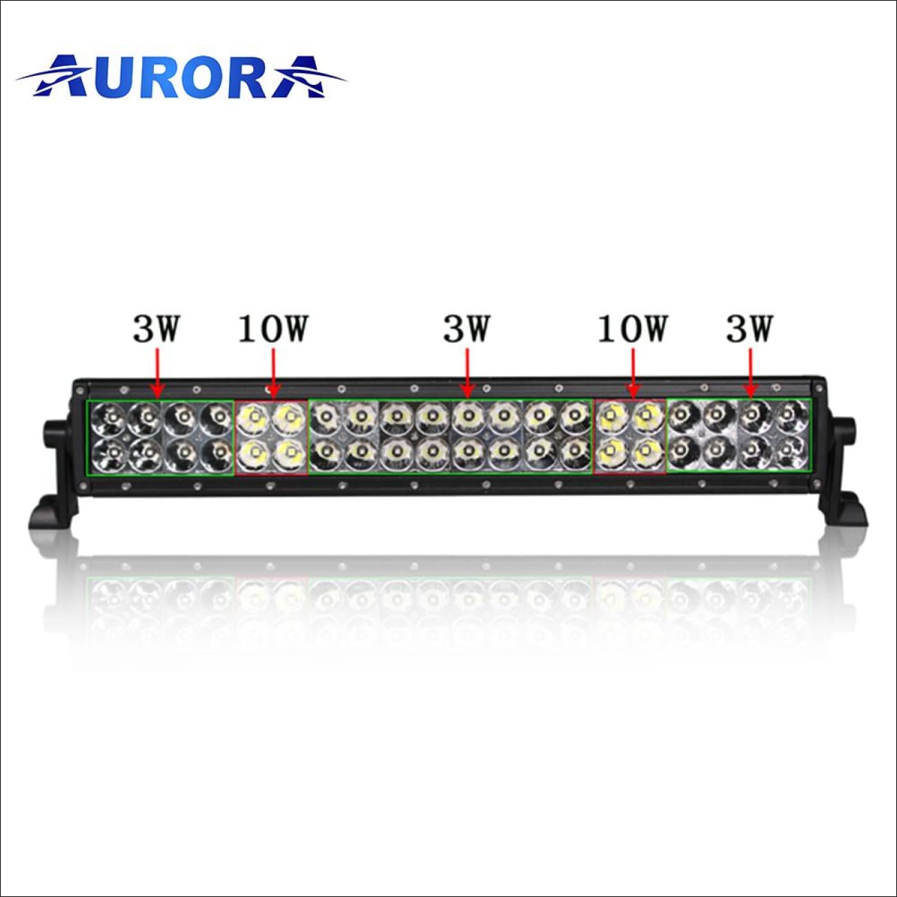 Aurora 20 Inch Dual Row LED Light Bar - Hybrid Series -15,084 Lumens ...