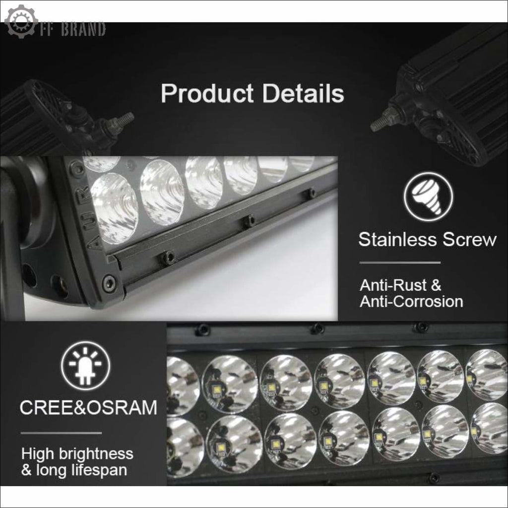 Aurora 20 Inch Single Row LED Light Bar - Hybrid Series 7,704 Lumens ...