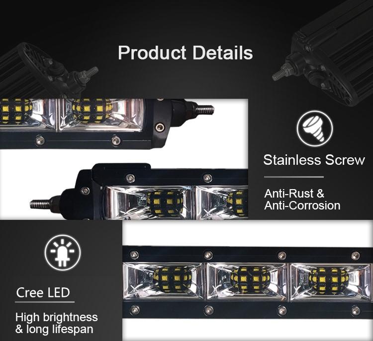 Aurora 20 Inch Single Row LED Light Bar with Scene Beam Pattern – LEXBERN