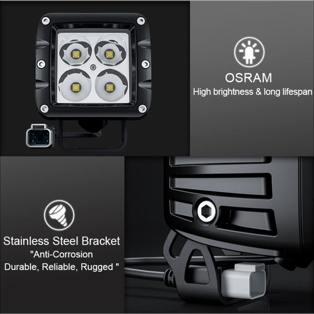 Aurora 3 Inch LED Pod light kit - 3,880 Lumens – LEXBERN