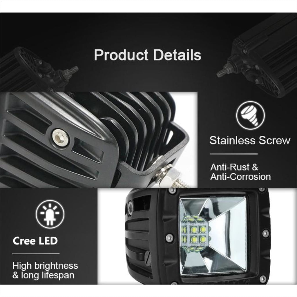 Aurora 3 Inch Wide Angle Scene Beam LED Light Kit - 3,880 Lumens – LEXBERN