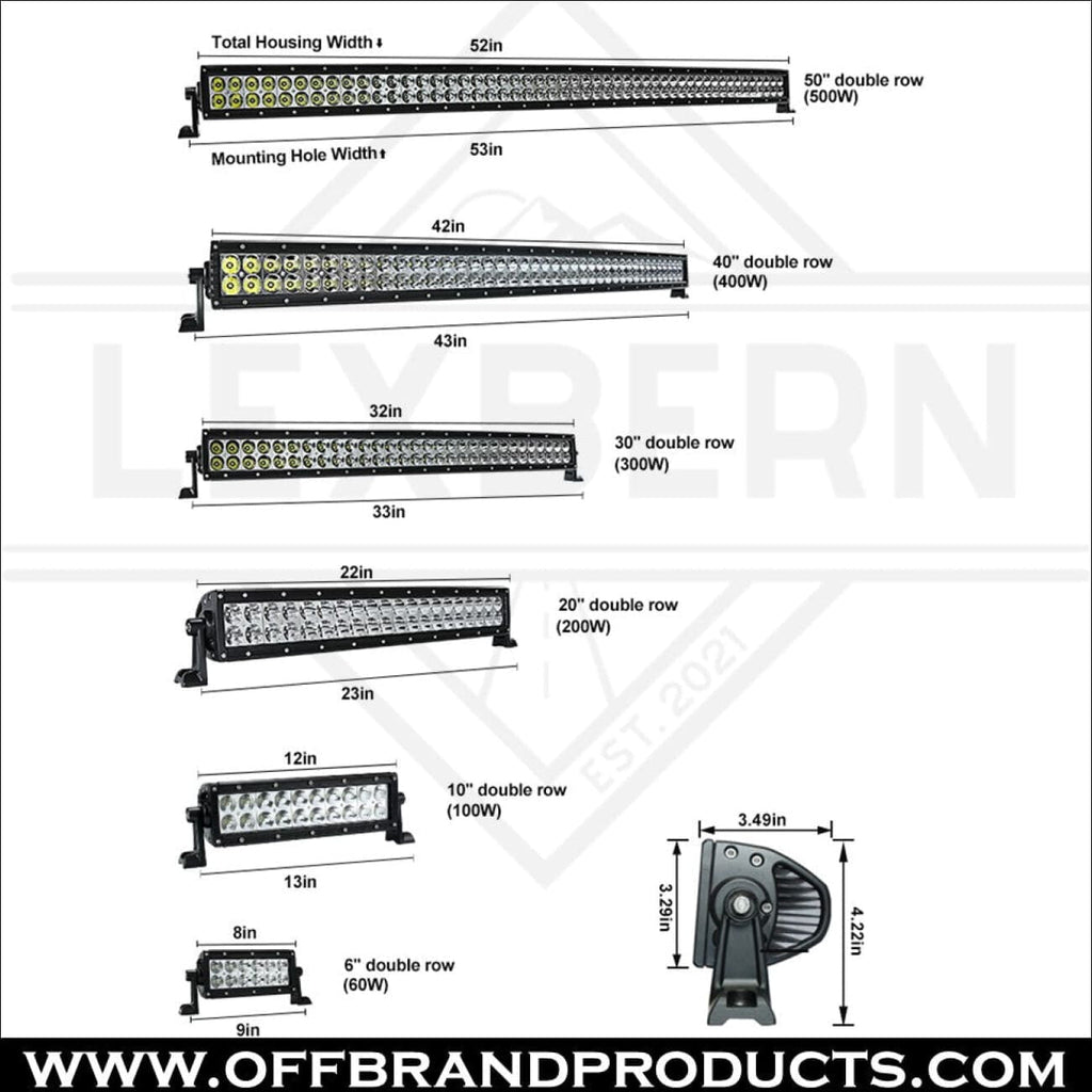 Aurora 40 Inch Dual Row LED Light Bar - 34,240 Lumens – LEXBERN