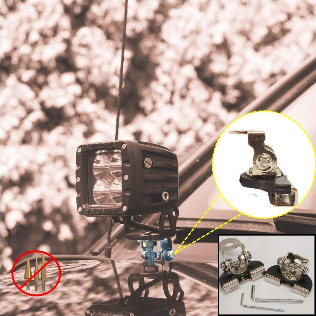 Aurora Ditch Light Brackets Kit - QTY 2 – LEXBERN