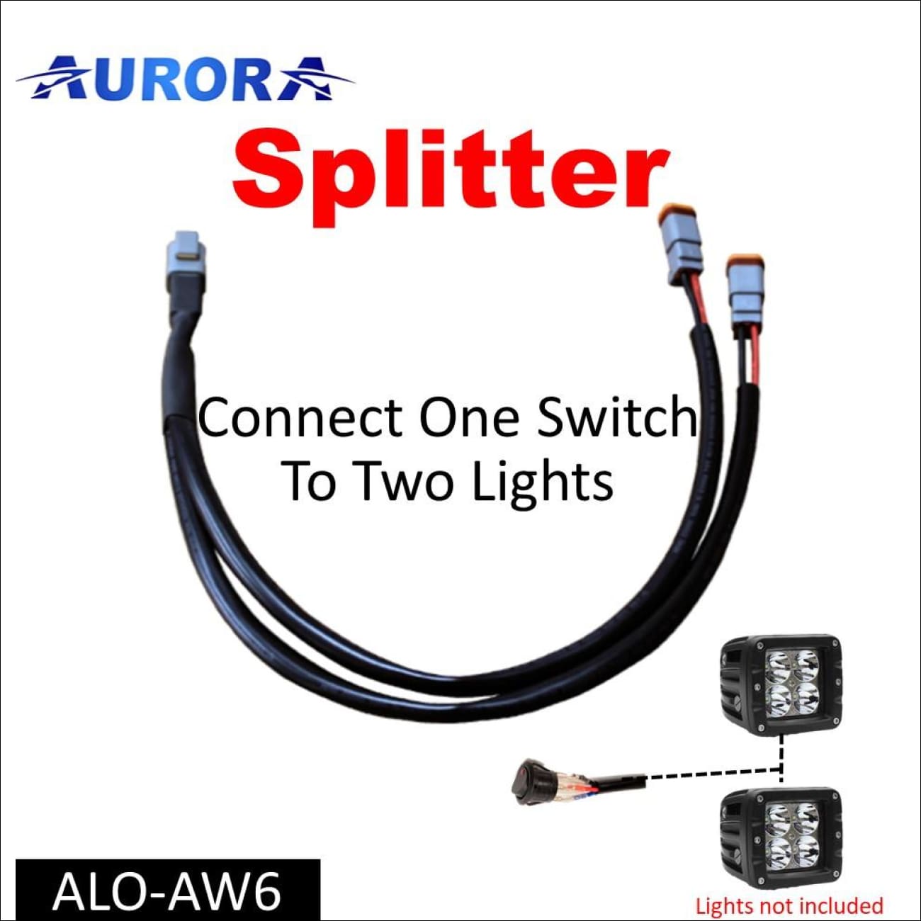 Aurora LED Light Bar Deutsch Connector - 2 Way Spliter – LEXBERN