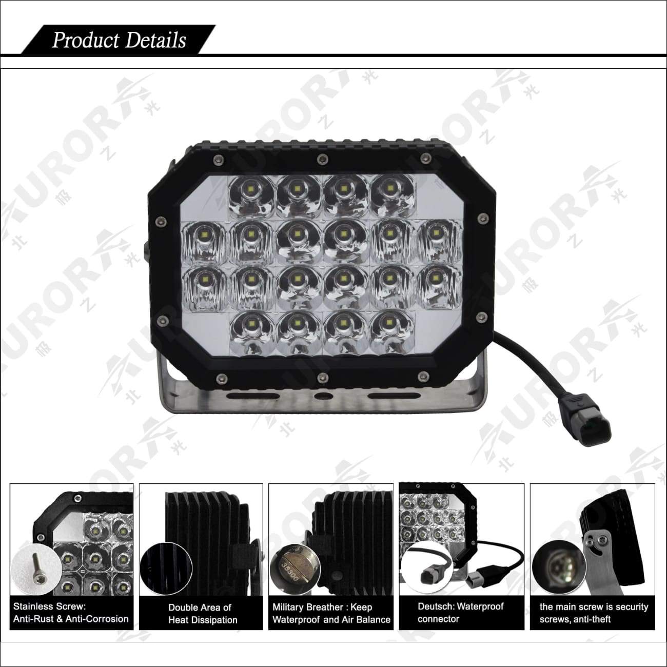 Aurora R-Series 6-6 Quad LED Light SAE Compliant 6 Inch – LEXBERN