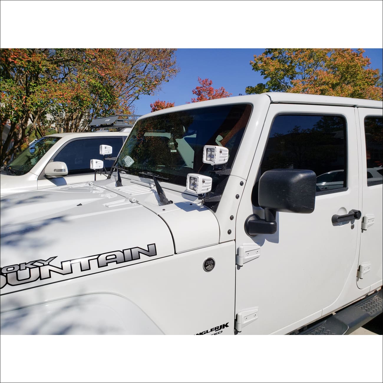Jeep Wrangler Windshield A-Pillar Dual Light Pod Mount Bundle by Aurora ...
